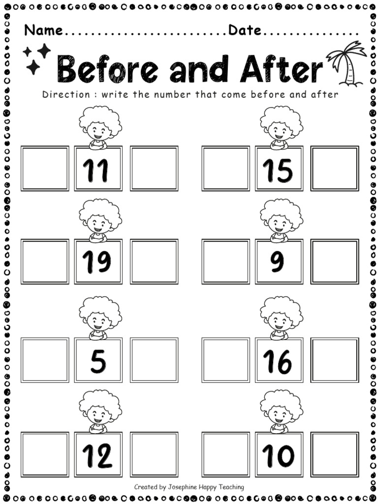 BeforeandAfterNumbers120WorksheetsFREE-2 | PDF