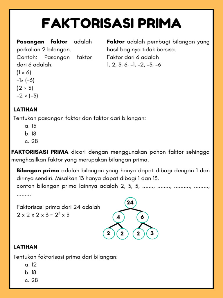 LKPD-Faktorisasi Prima | PDF