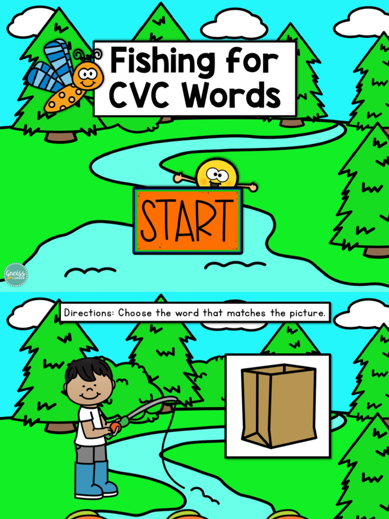 Fishing For CVC Words SHORT A | PDF