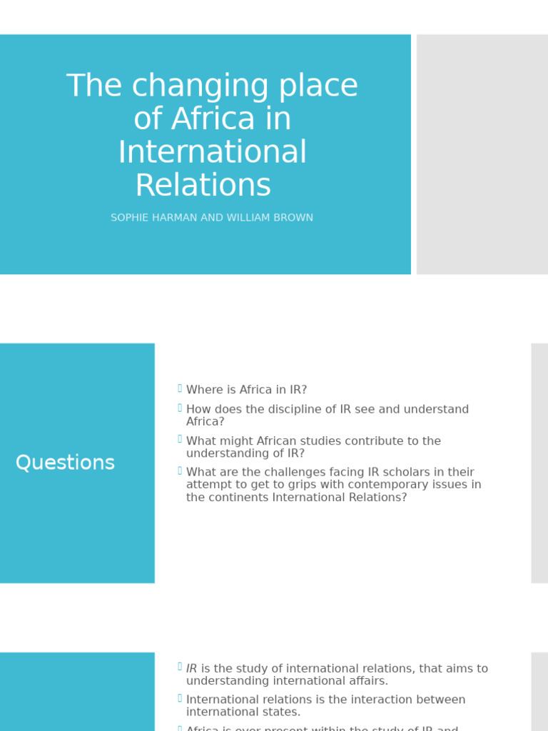 Africa in IR | PDF
