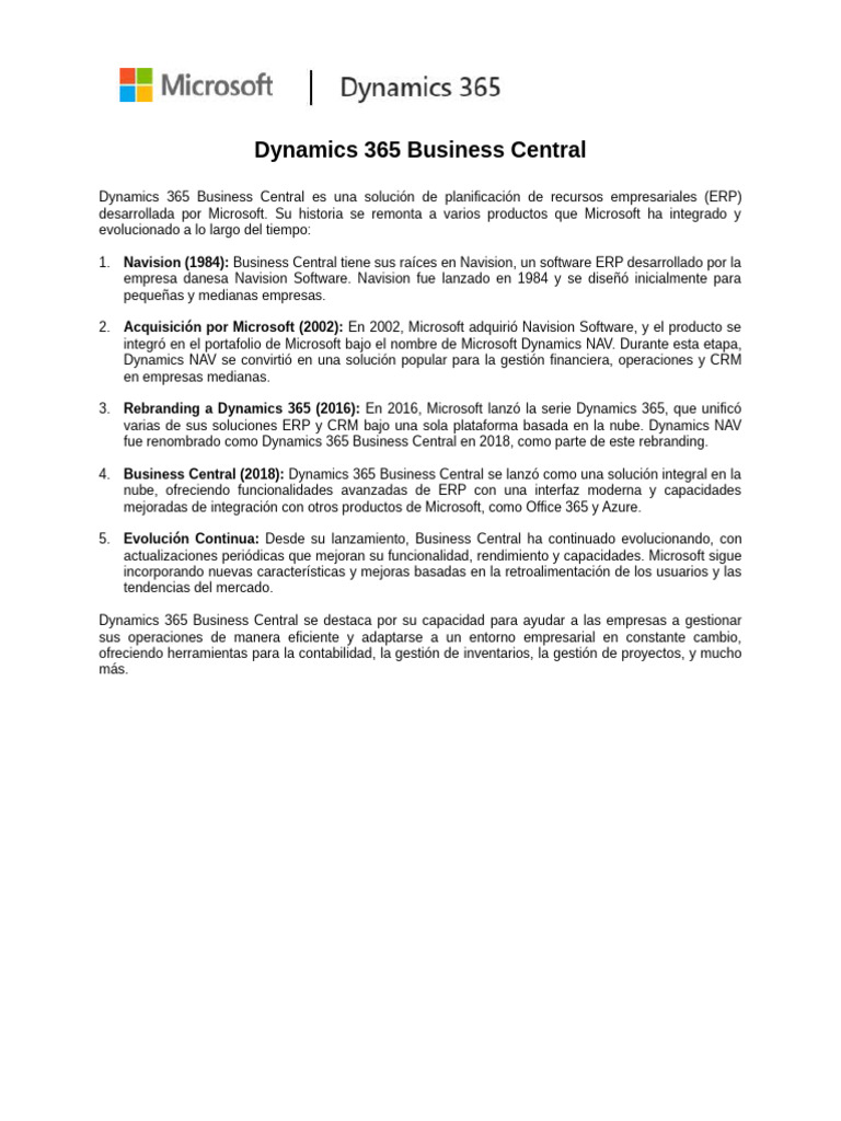 Dynamics 365 Business Central Pdf