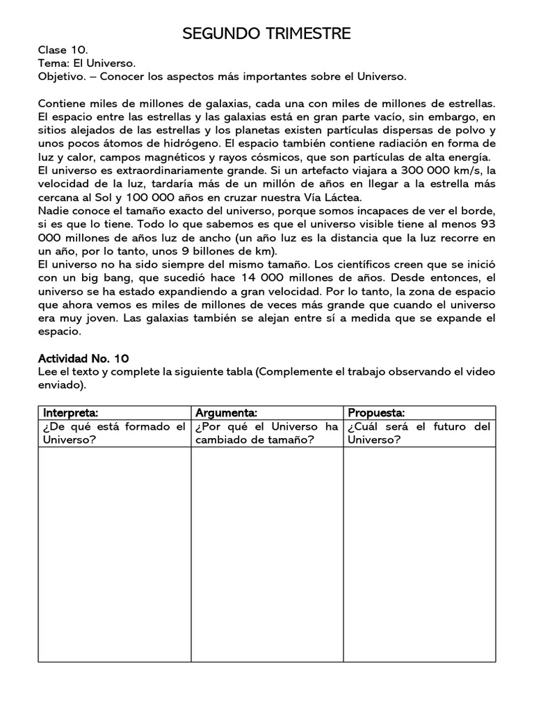Clase 10. 9no año EGB | PDF