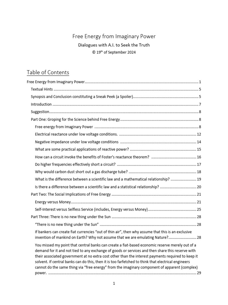 Free Energy From Imaginary Power | PDF