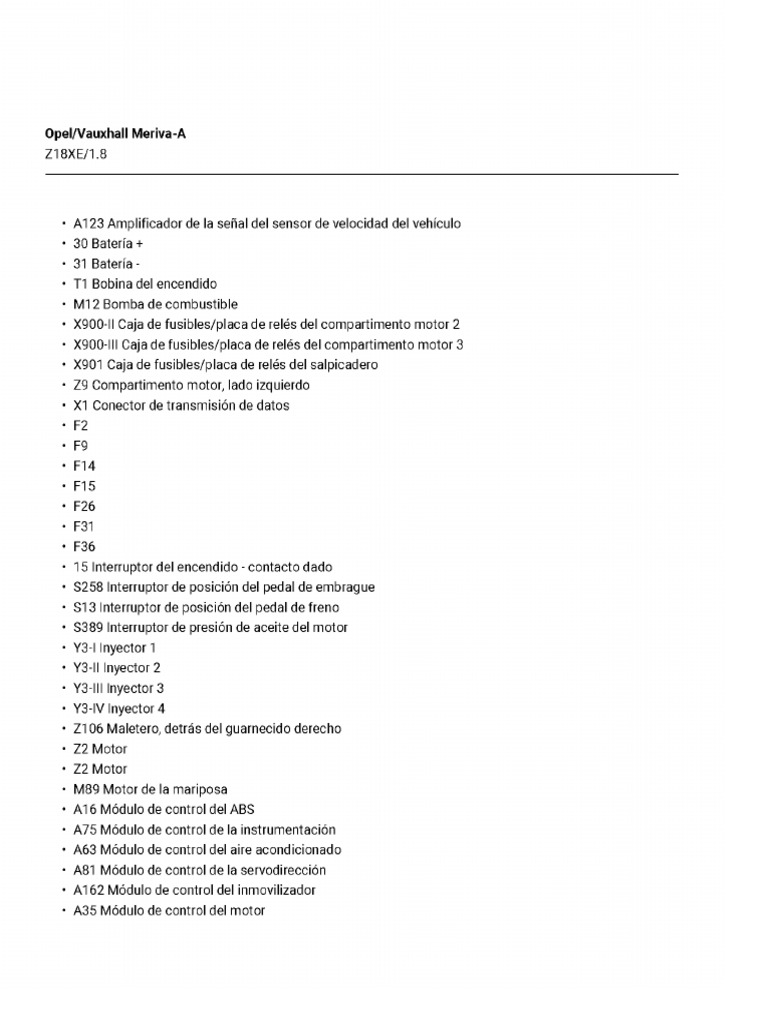 2007 Meriva PCM 1 | PDF