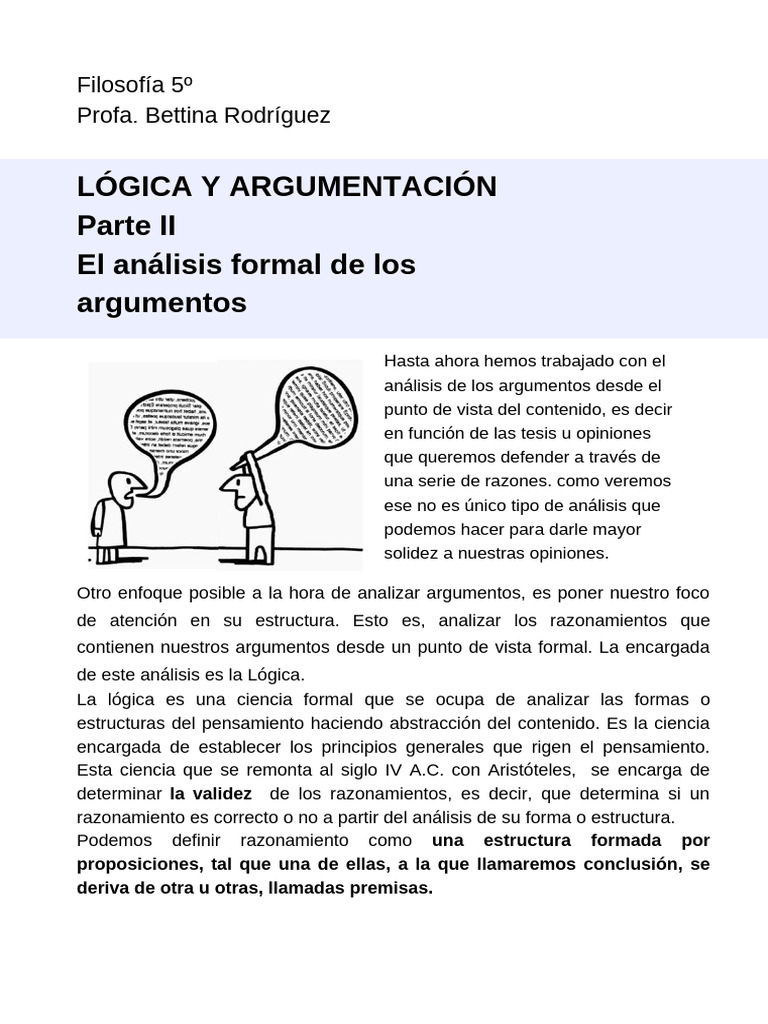 Repartido Lógica y Argumentación | PDF