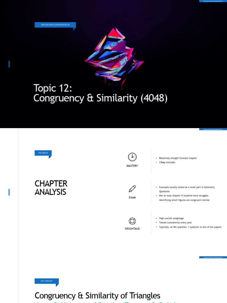 (E-MATH) Chapter 12 - Congruence & Similaritymaths Olevel | PDF ...