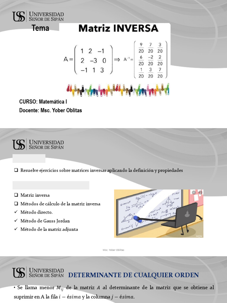 Clase 03 - Matriz Inversa | PDF