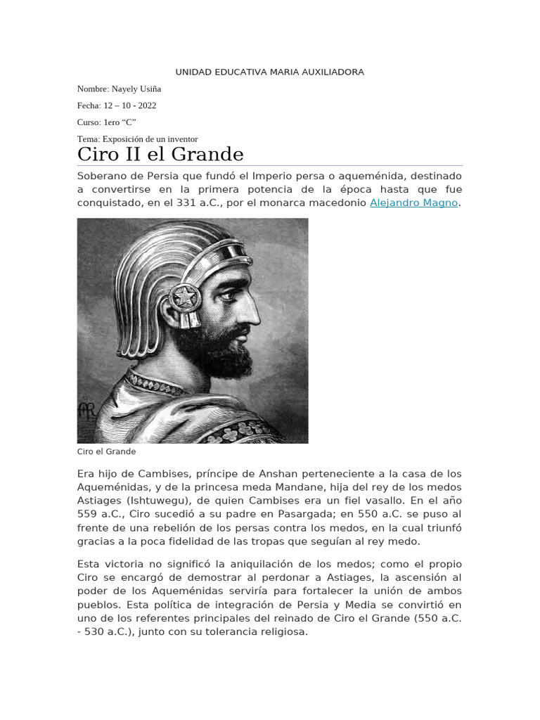 Ciro II El Grande | PDF | Ciro el Grande | Historia