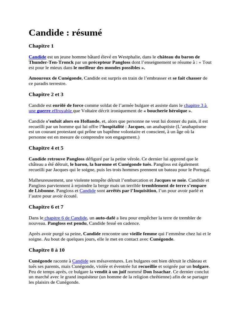 Candide Resumé | PDF