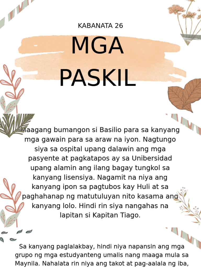 Kabanata 26 Mga Paskil | PDF