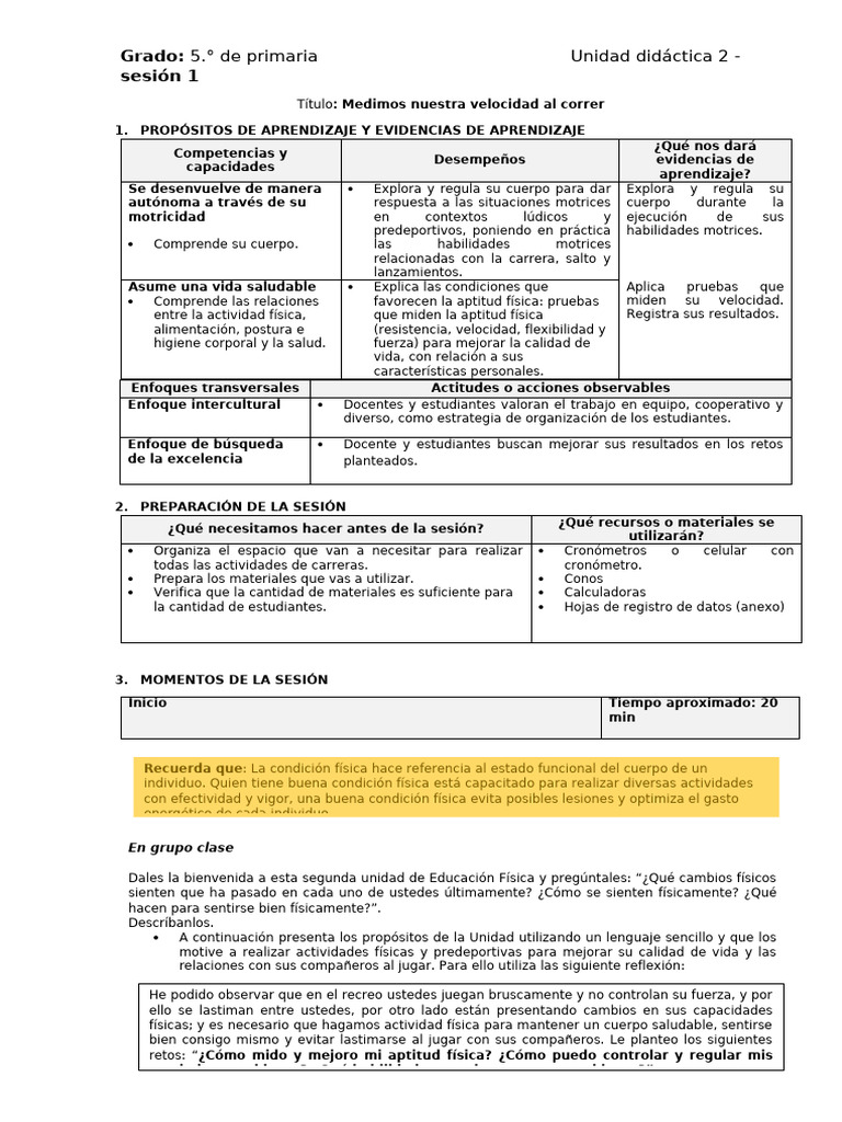 Ef - Quinto Grado U2 s1 | PDF
