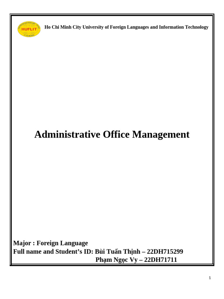 Bài Tiểu Luận QTHCVP - English Ver. | PDF