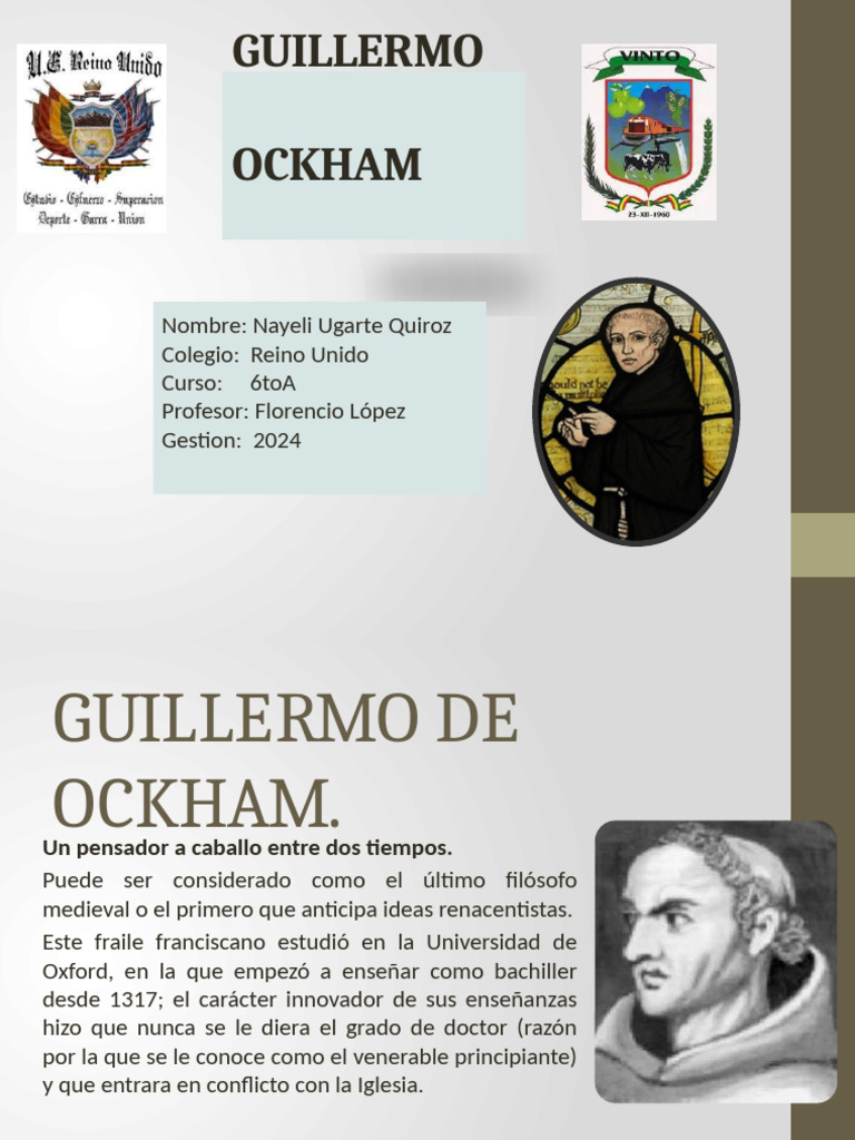 Guillermo de Ockham: Filosofía y Política | PDF | Política | Religión y ...