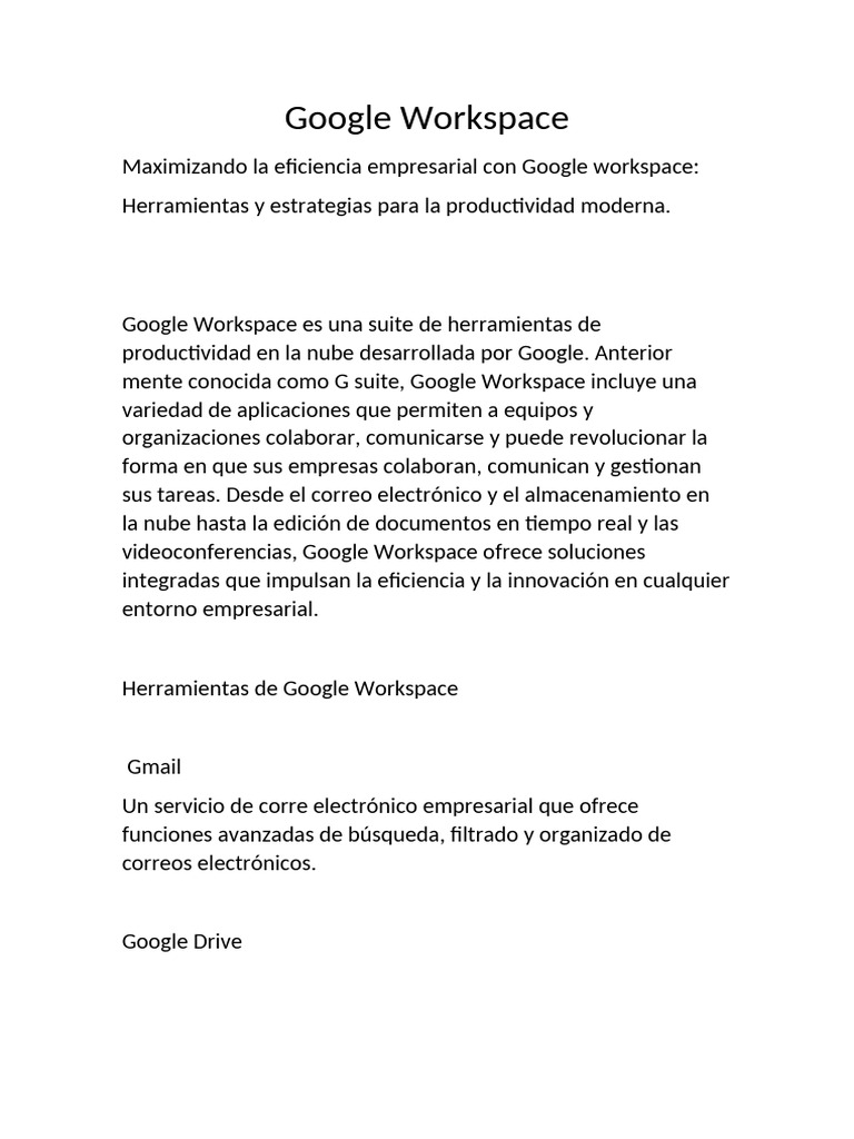 Google Workspace | PDF