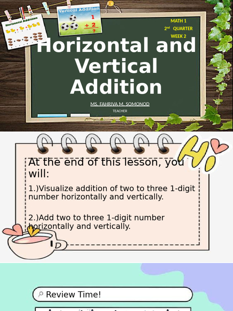 Horizontal and Vertical Addition | PDF