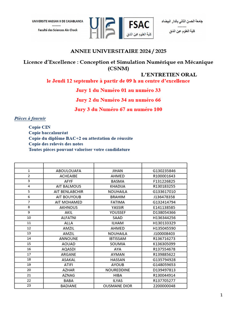 PE - Liste Des Candidats Convoqués À L Oral Du Parcours D Excellence ...