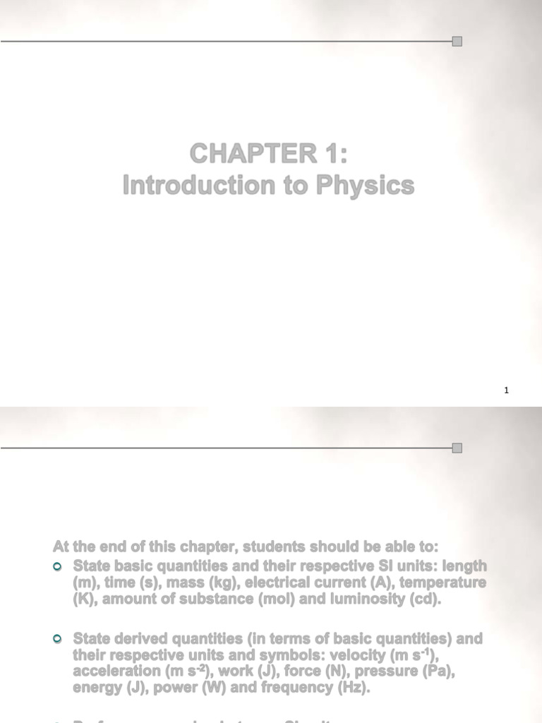 Introduction to Physics Concepts | PDF | Euclidean Vector ...