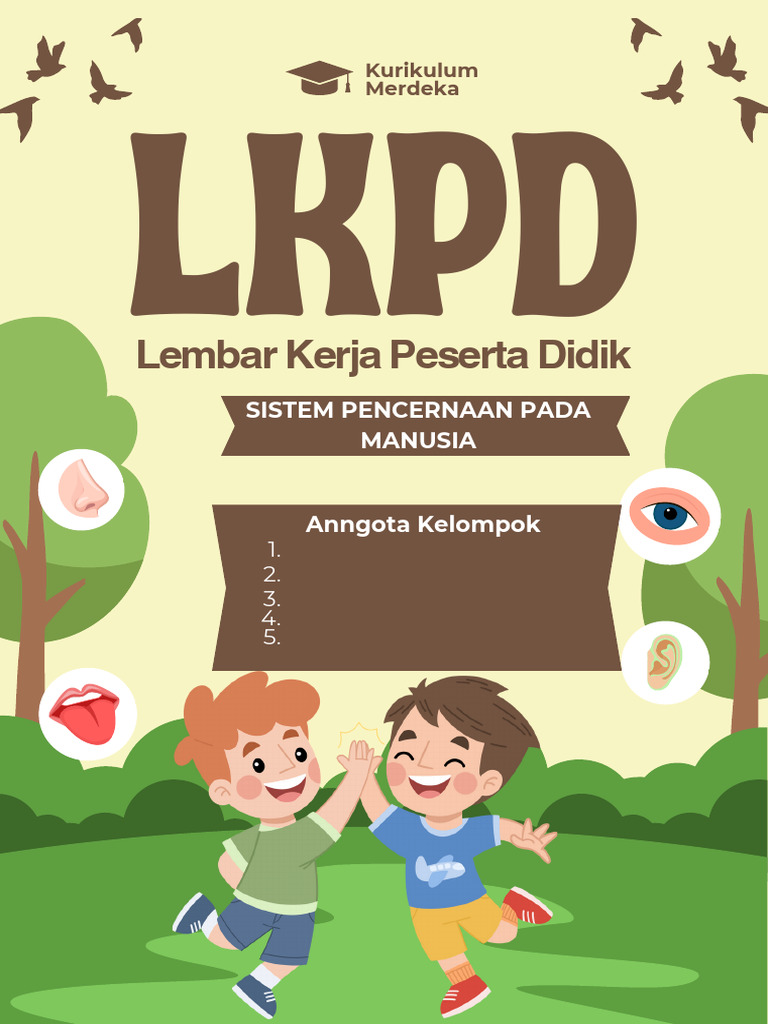 Hijau Ilustrasi Sampul Buku LKPD Panca Indra Manusia (1) | PDF