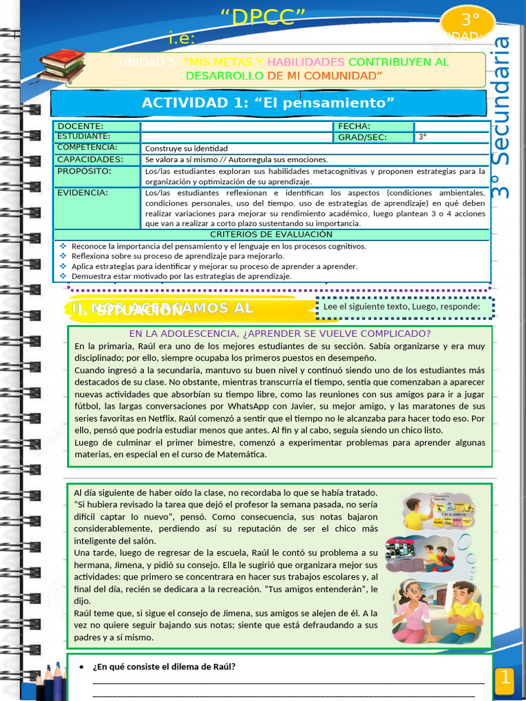 3° DPCC - Actv.01-Unid.5 2023 | PDF