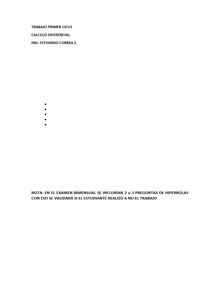 TRABAJO PRIMER CICLO - DIFERENCIAL - Noviembre - 2023docx | PDF