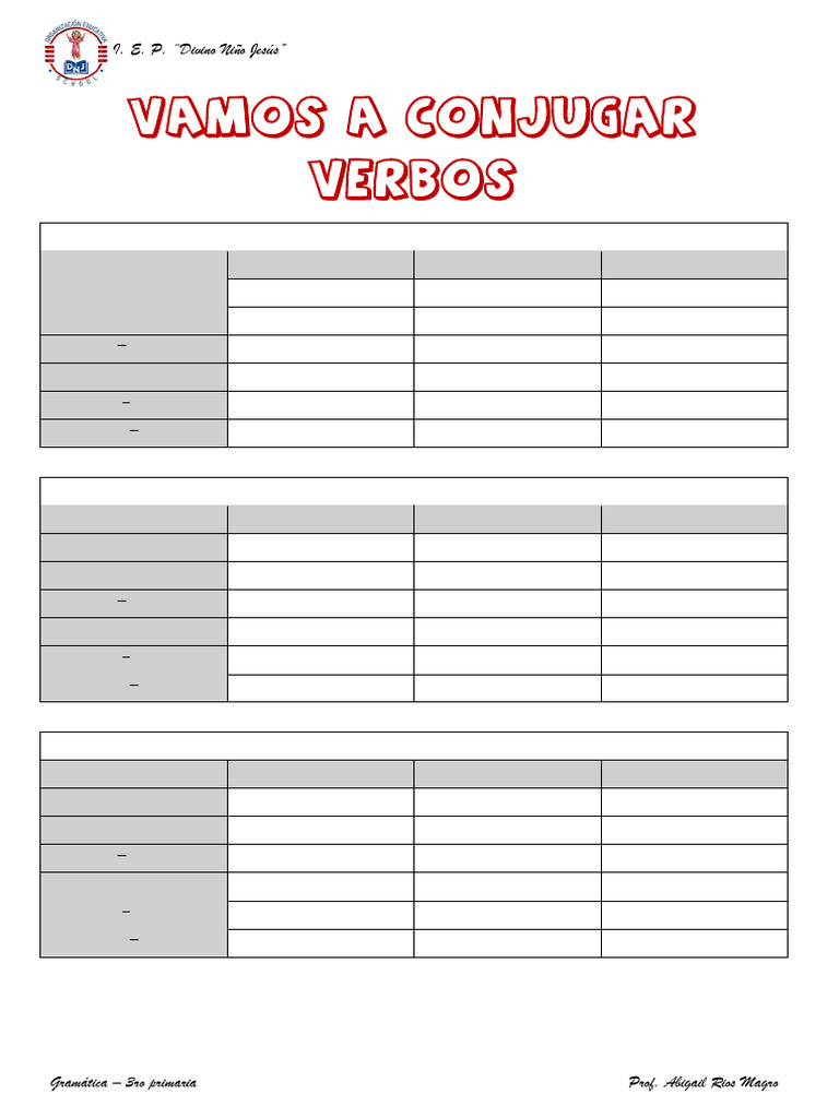Vamos A Conjugar Verbos - 3ro | PDF
