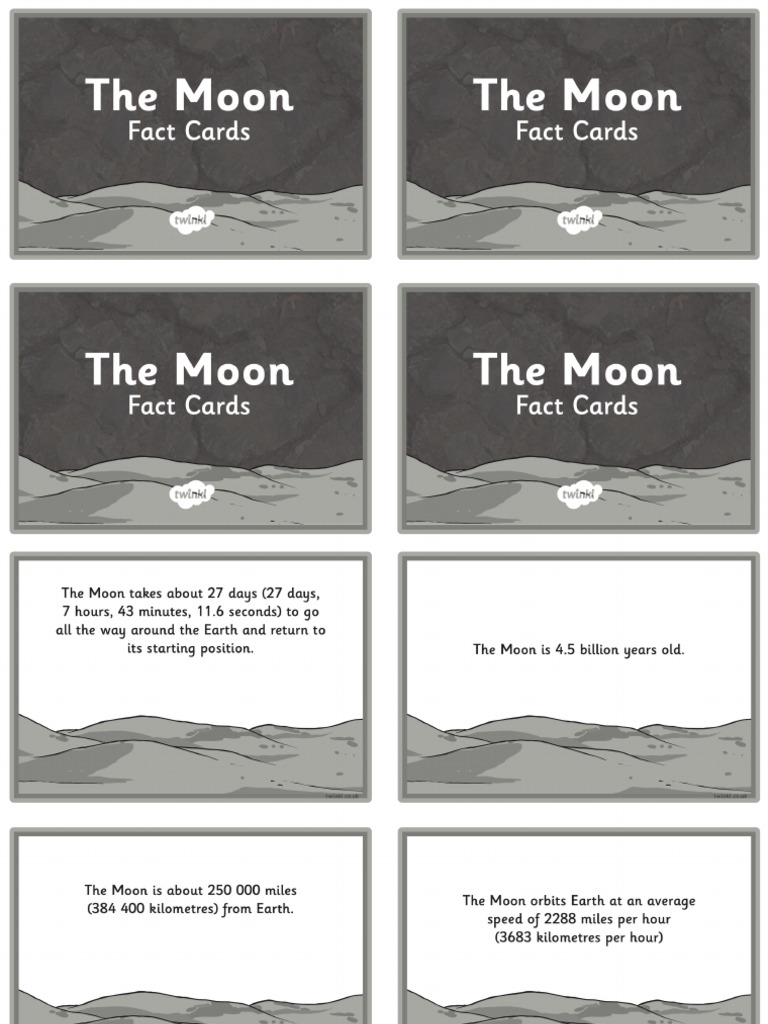 T SC 129 The Moon Fact Cards - Ver - 1 | PDF