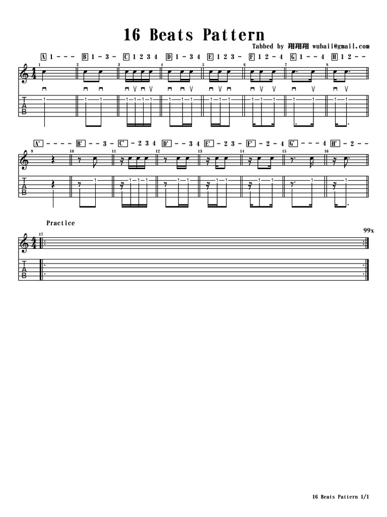 16 Beats Pattern | PDF