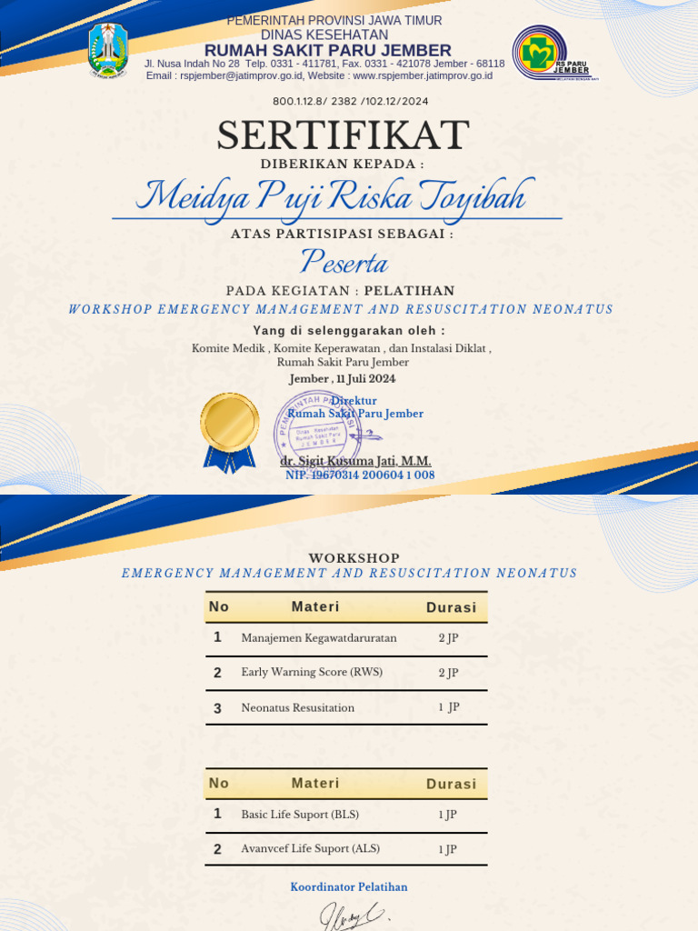 SERTIFIKAT Meidya Puji Riska Toyibah | PDF