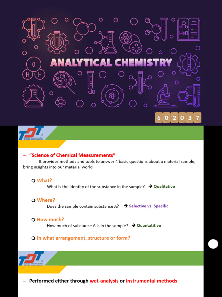 Overview of Analytical Chemistry Methods | PDF | Analytical Chemistry ...