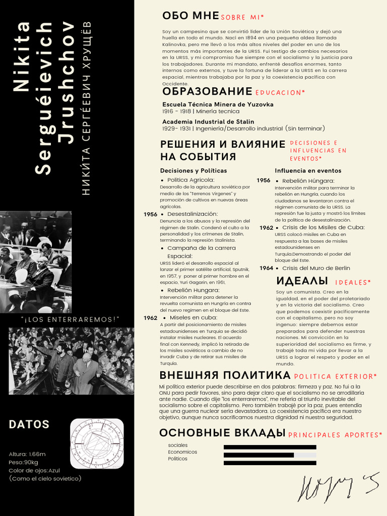 Nikita Serguéievich Jrushchov Hoja de Vida | PDF