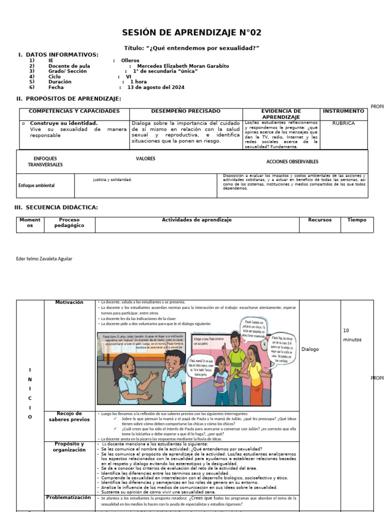 SESIÓN 2 - Exp. 6 - ¿Qué Entendemos Por Sexualidad - DPCC 1° | PDF | La sexualidad humana | Género
