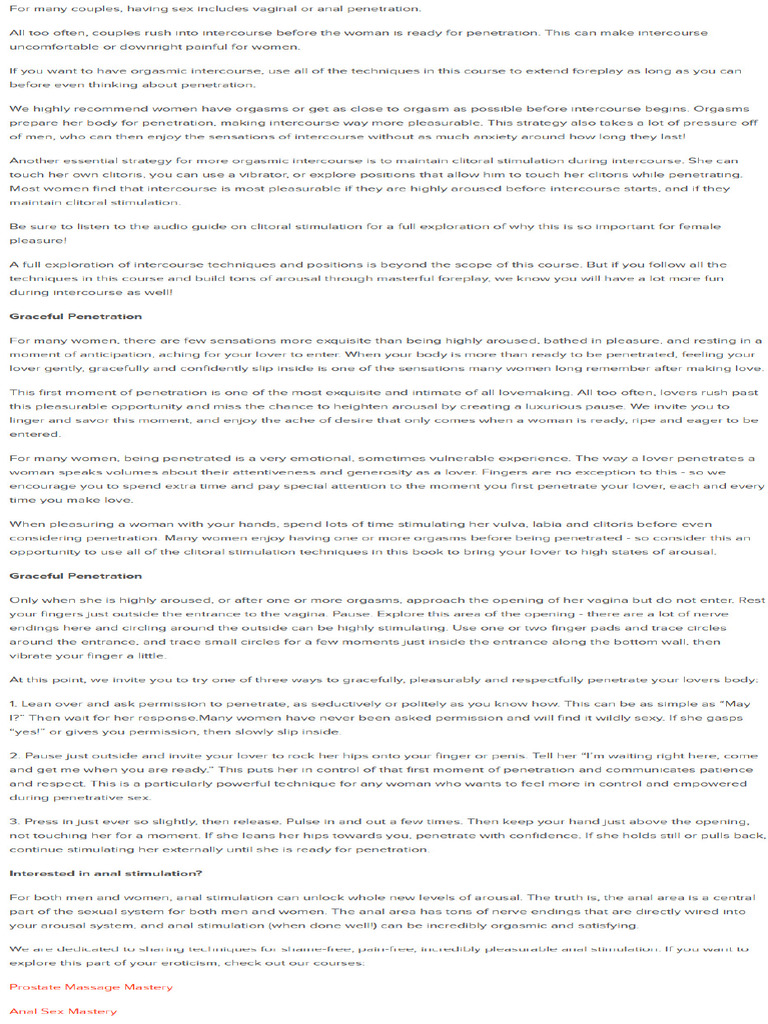 1 - Orgasmic Intercourse | PDF