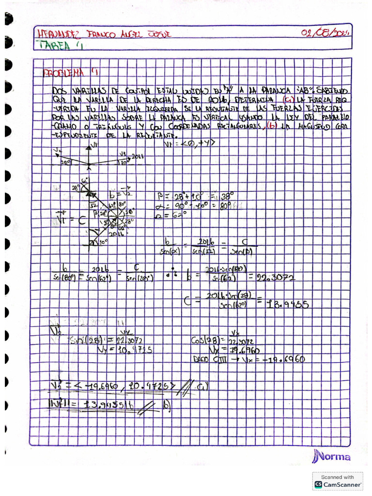 HERNANDEZ FRANCO ANGEL JOSUE - Tarea 4 - Estatica | PDF