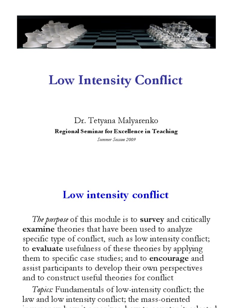 Low Intensity Conflict | PDF | Failed State | Civil War