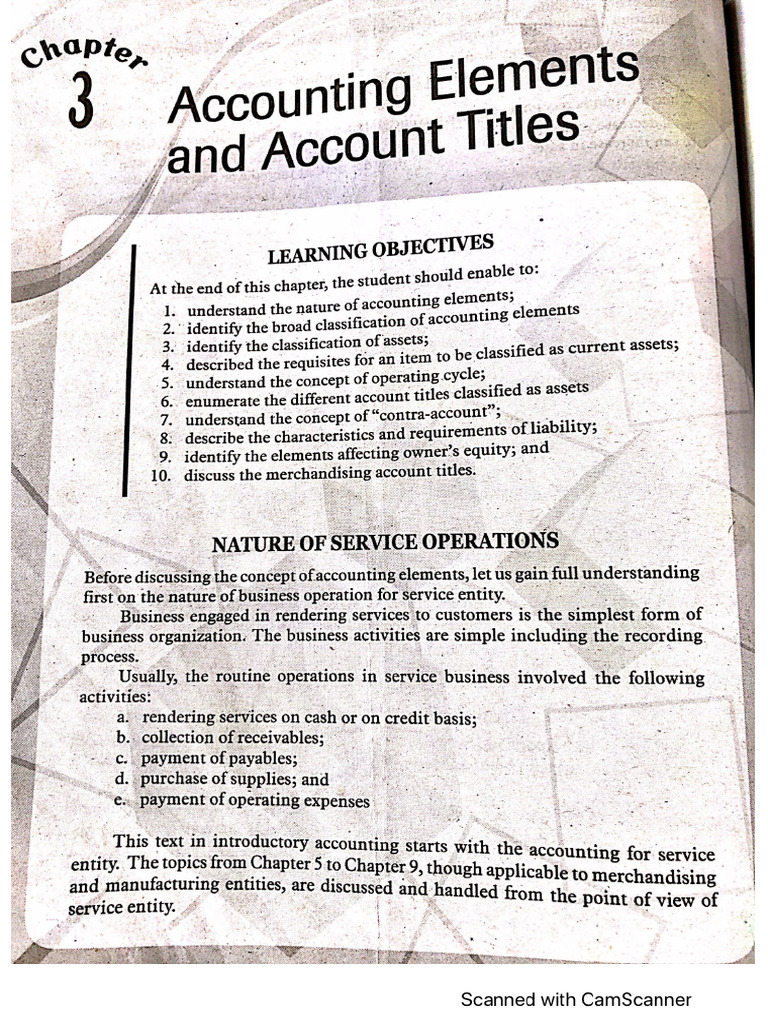 Accounting Elements and Account Titles | PDF