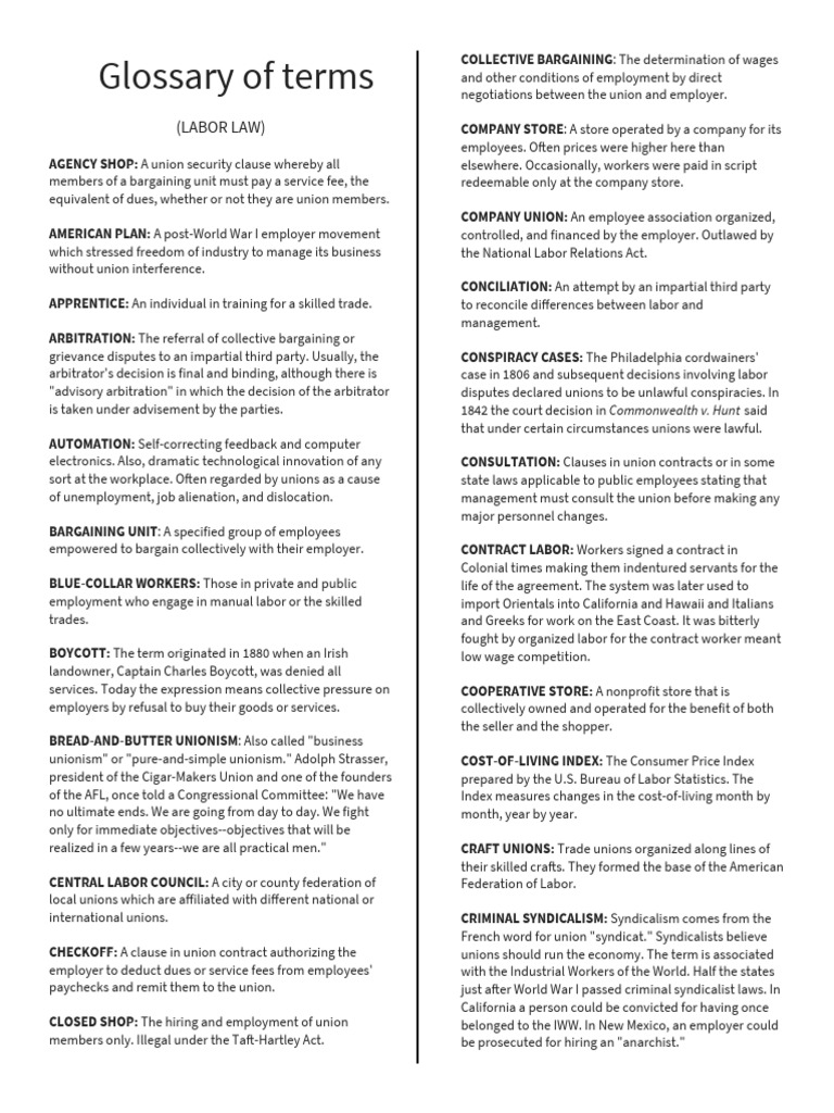 Glossary of Terms | PDF