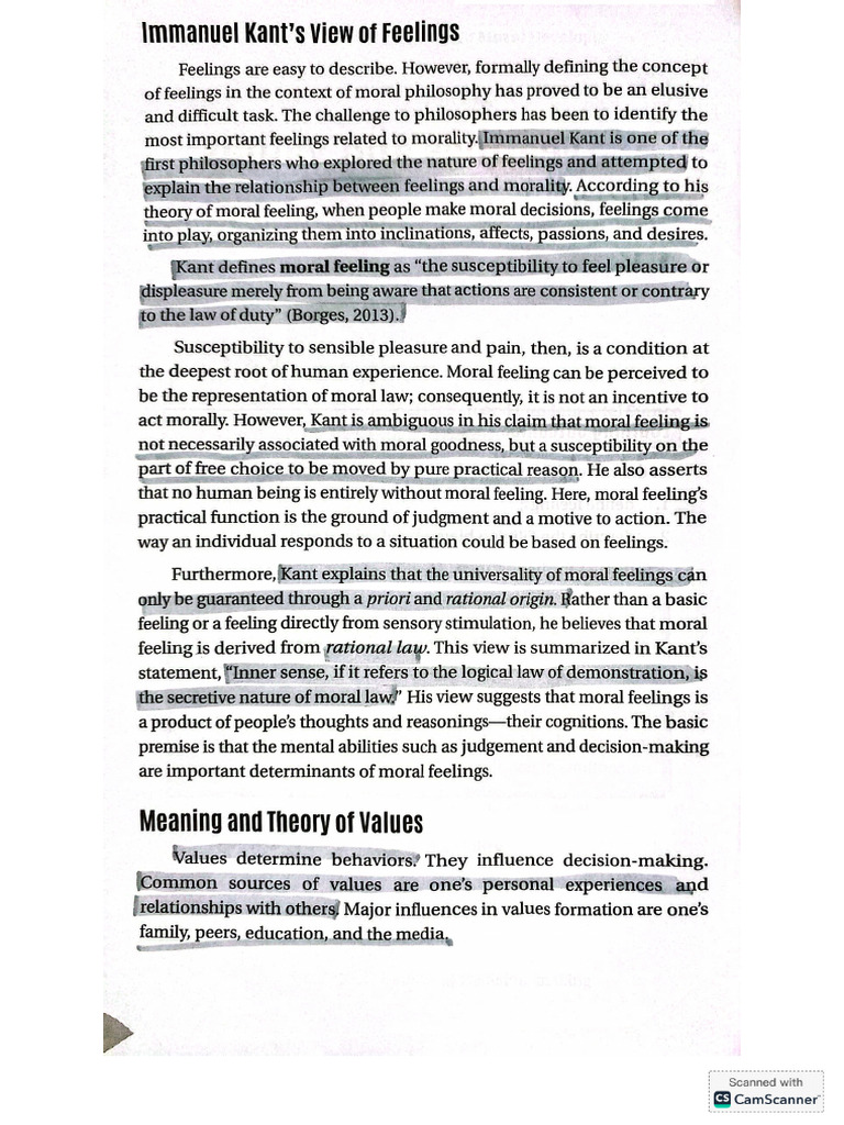 Module 6 (Feelings and Values) | PDF