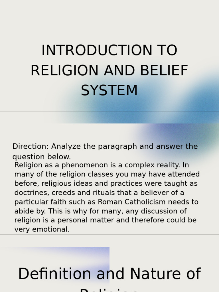 Religion Week 2 | PDF