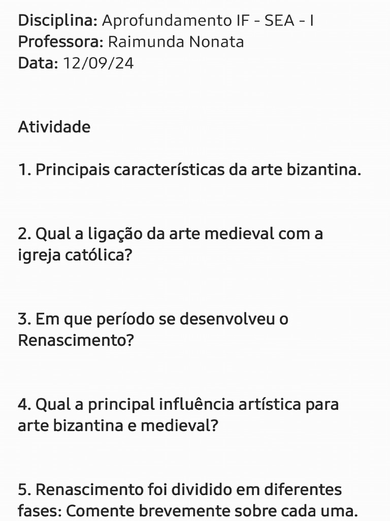 Aprofundamento 1 - Atividade | PDF
