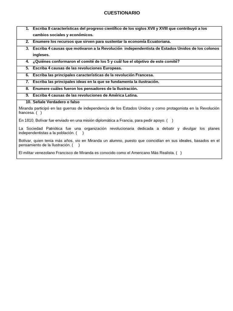 9NO_cuestionario EESS | PDF