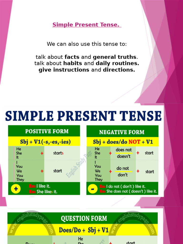 Simple Present Tense | PDF