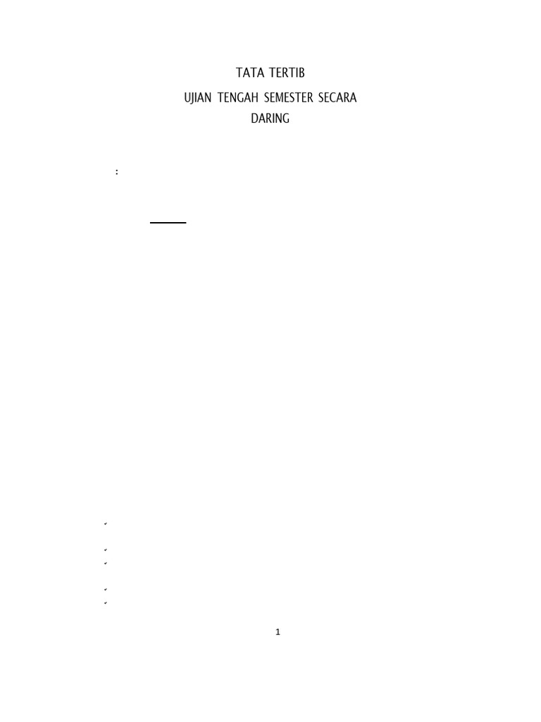 Tata Tertib Uts Daring 2022 | PDF