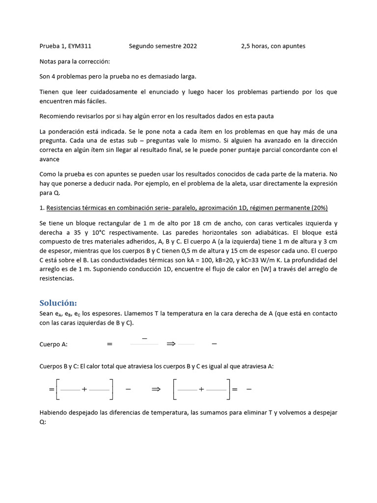 Prueba 1 Pauta | PDF