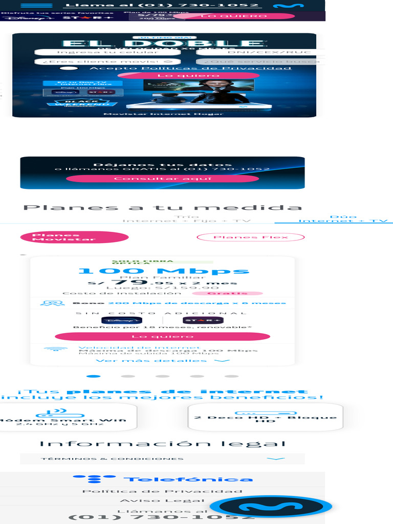 Movistar Dúo Internet + TV HD para Tu Hogar Píd | PDF