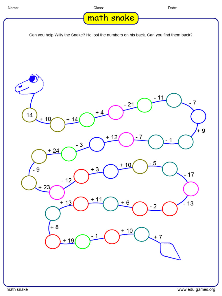 Math Snake | PDF