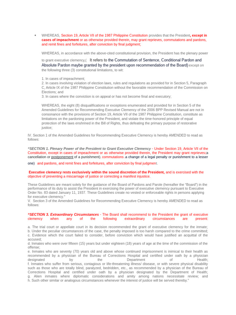Pardoning Power | PDF