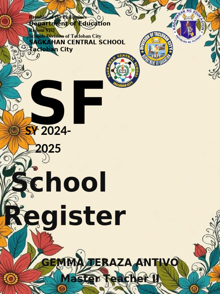 Sagkahan School Forms Cover Page | PDF