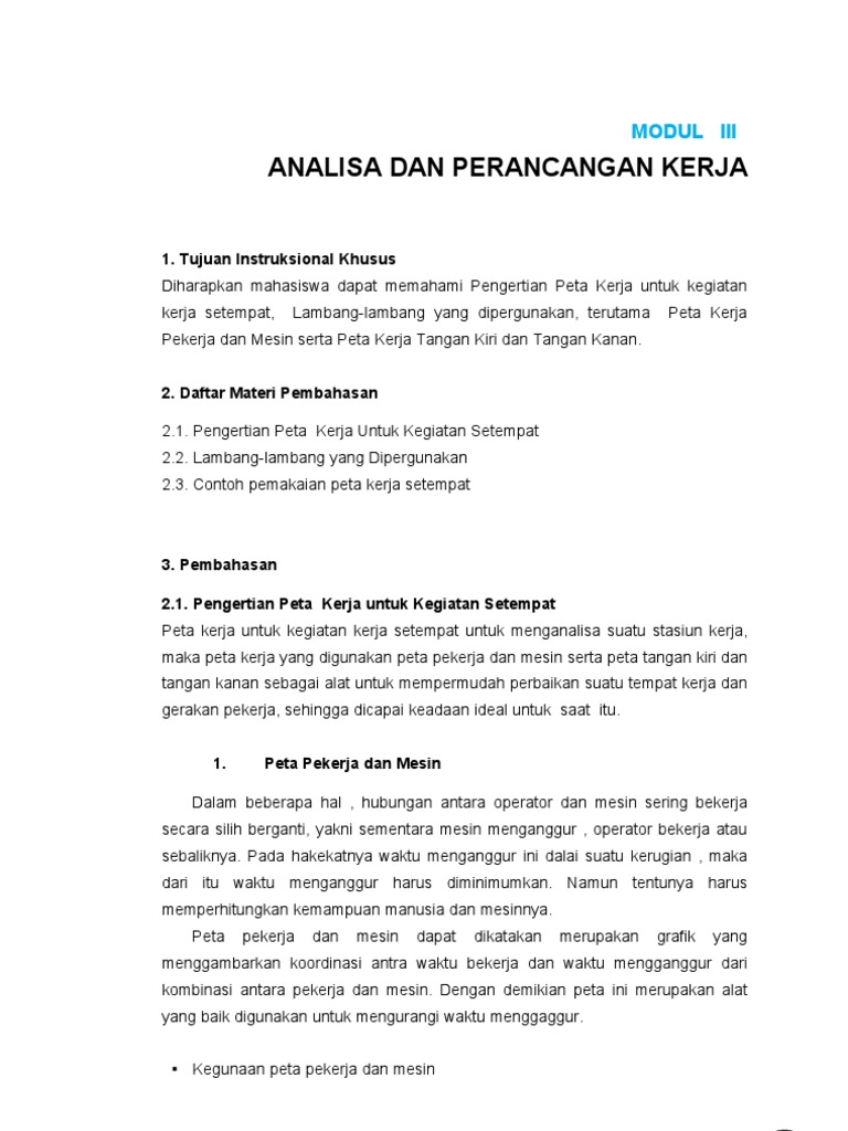 Analisa & Perancangan Kerja | PDF