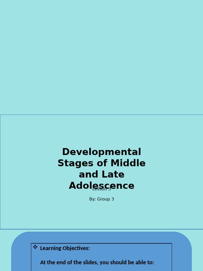 PERDEV Presentation Group 3 | PDF | Adolescence | Self-Improvement