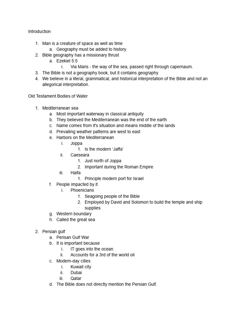 Bible Customs and Geography Notes | PDF | Mesopotamia | Hittites